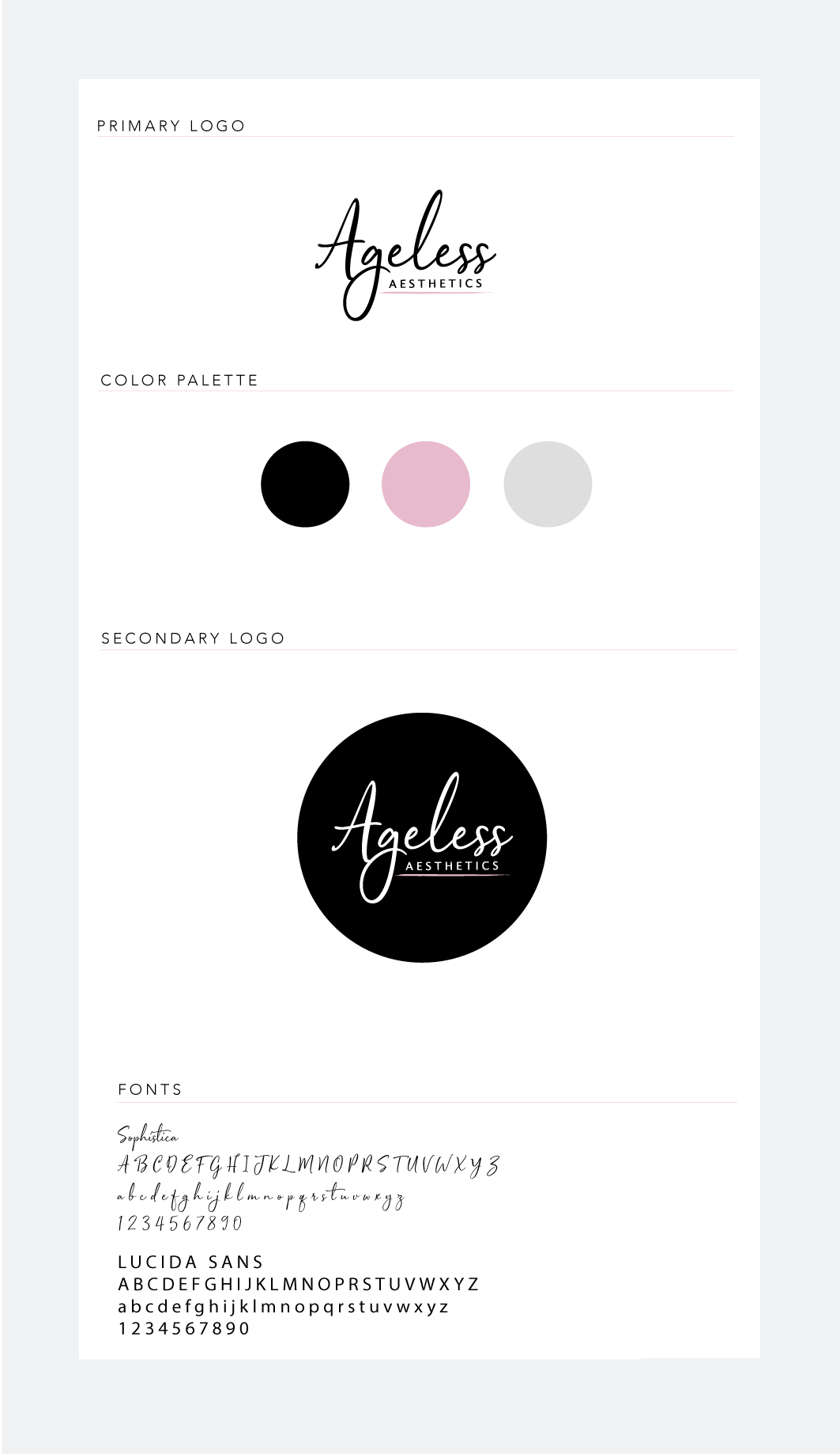 Logo + Branding Design - Ageless Aesthetics | Amanda Majorsky Design